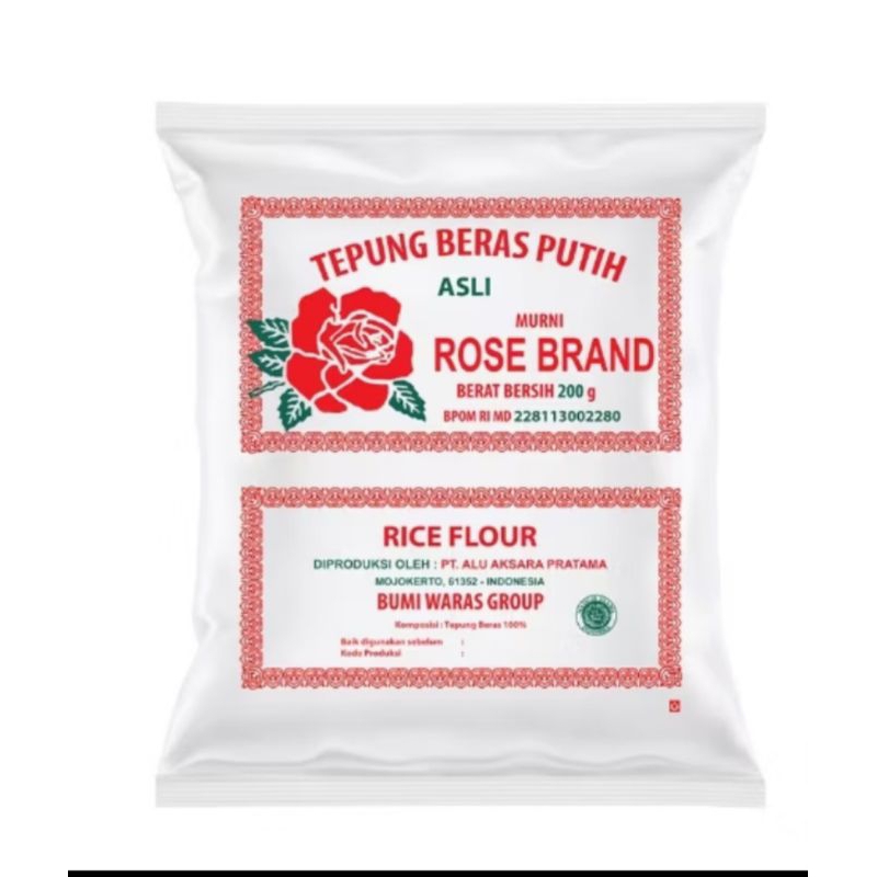 Jual TEPUNG BERAS ROSE BRAND 500gram TEPUNG BERAS PUTI (1dus isi 20 ...