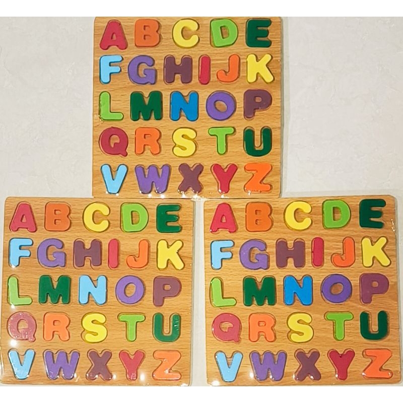 Jual Mainan Anak Mainan Edukasi Puzzle Kayu ABC Puzzle Alphabet ABC ...