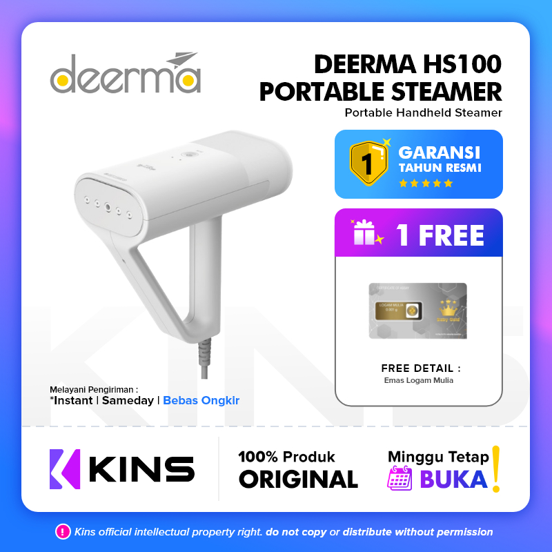 Jual Deerma HS100 Handheld Garment Steamer Iron Setrika Uap Elektrik ...