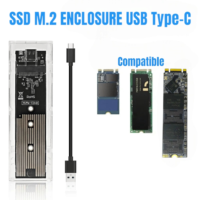 Jual Casing SSD To USB External Enclosure SATA M.2 NGFF NVME USB Type C - M.2 Enclosure | Shopee ...