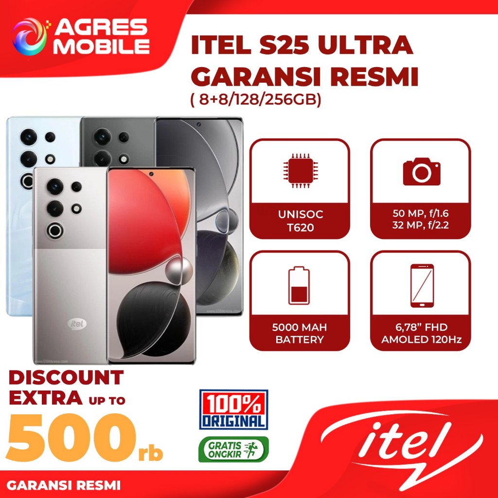 Jual Itel S25 Ultra 16GB(8+8)/128-256-512GB 6.78" FHD+ Amoled 3D 120hz - Garansi Resmi Indonesia ...