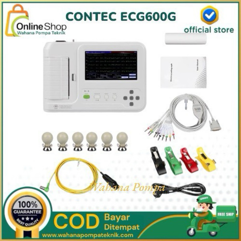 Jual Electrocardiograph CONTEC ECG600G Thermal ECG EKG Electrocardiogram | Shopee Indonesia