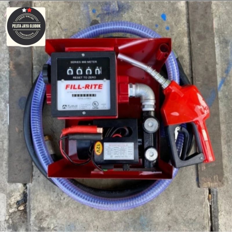 Jual Pompa solar Pompa transfer BBM Flow meter Solar/Oli DC 12/24V 70 ...