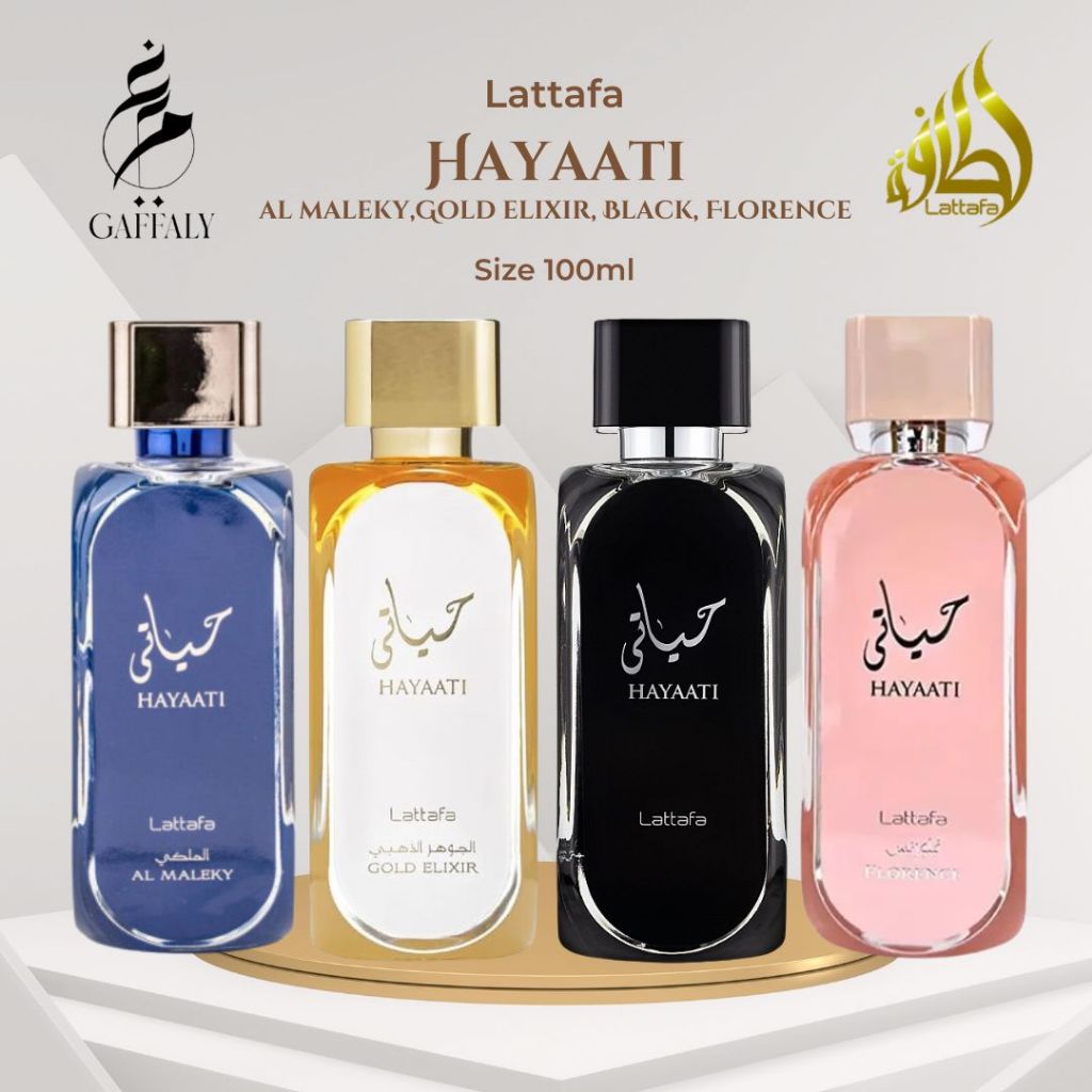 Jual LATTAFA Hayaati Black || Hayaati Al Maleky || Hayaati Gold Elixir ...
