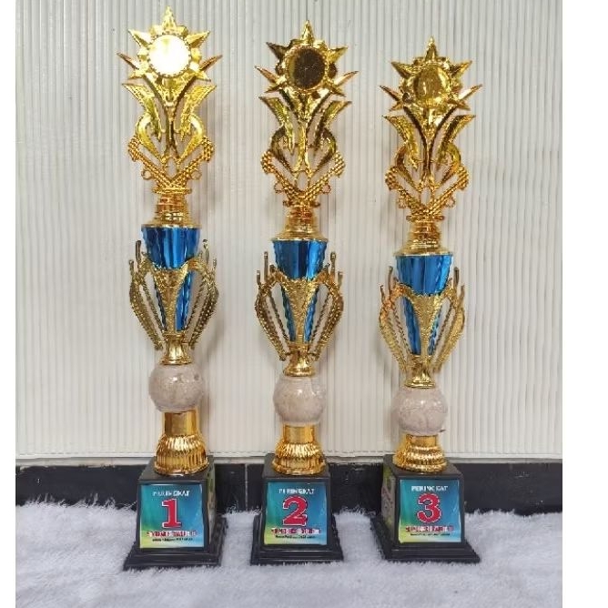 Jual PIALA TROPHY SET ISI 3 PCS DAN SATUAN FREE STIKER DAN DESAIN ...