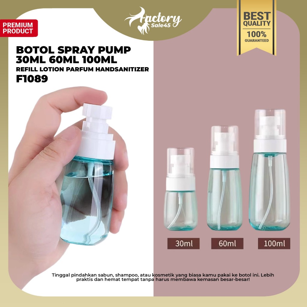 Jual Botol Spray Pump 30ml 60ml 100ml Refill Lotion Parfum ...