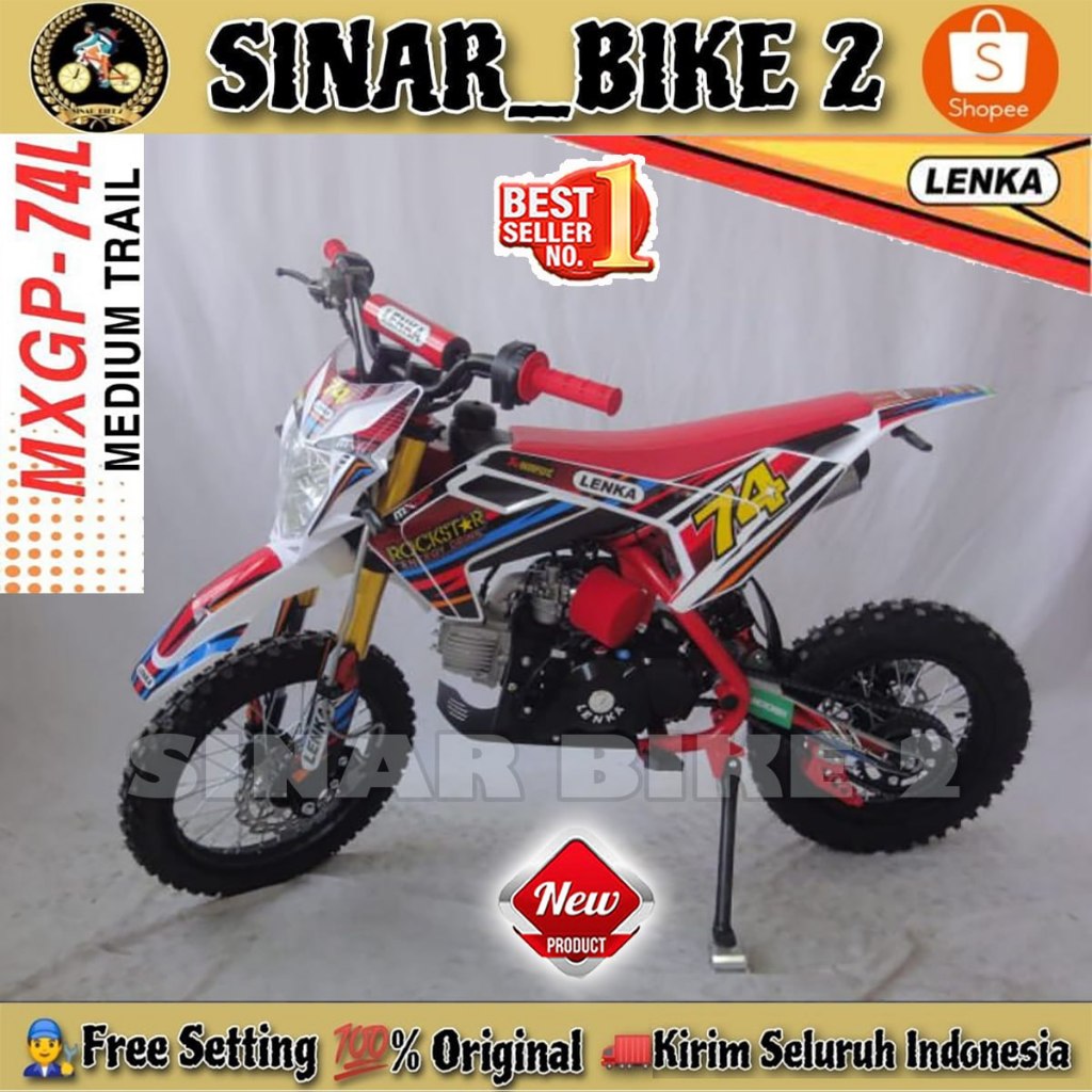 Jual Motor Bensin Mini Trail LENKA MC 74L 110 CC Matic | Shopee Indonesia