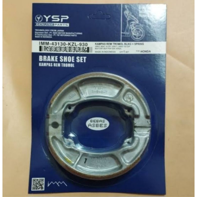 Jual GROSIR (YSP) (Harga per 3set) KAMPAS REM BELAKANG TROMOL VARIO 110 ...