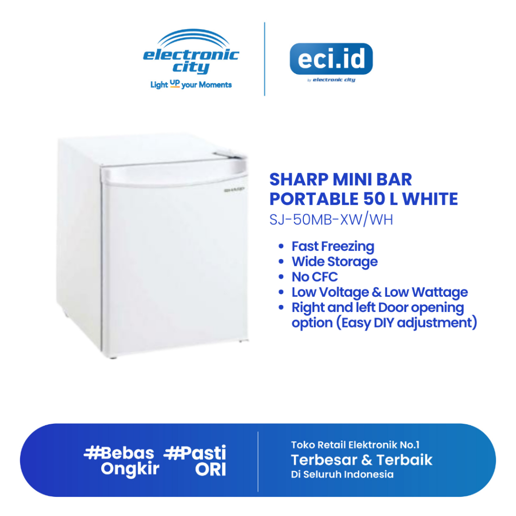 Jual Sharp Kulkas 1 Pintu 50 L White - SJ-50MB-XW/WH | Shopee Indonesia