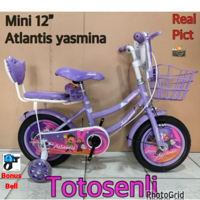 Jual sepeda mini anak 12 inch atlantis yasmina / sepeda mini anak 12 ...