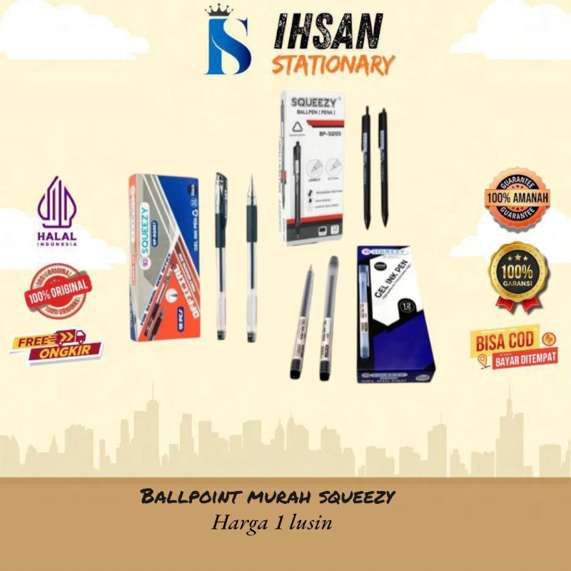 Jual Ballpoint Gel Murah Isi 12 Pcs (1 Lusin) | Shopee Indonesia