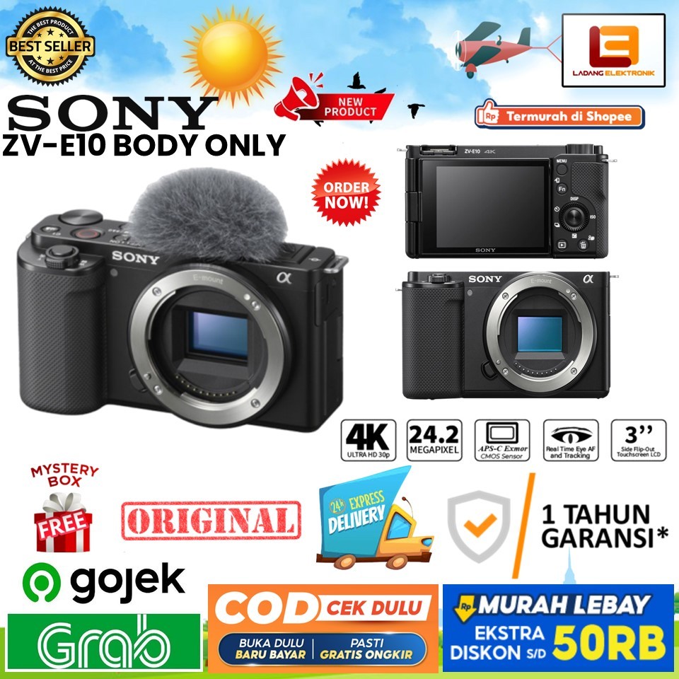 Jual Sony Alpha ZV-E10 Body Only Mirrorless Camera - ZVE10 / ZV E10 ...