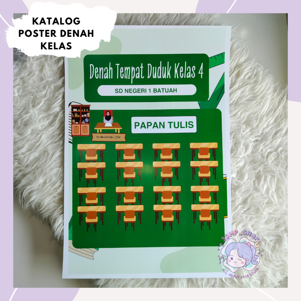 Jual POSTER DENAH TEMPAT DUDUK KELAS | Shopee Indonesia