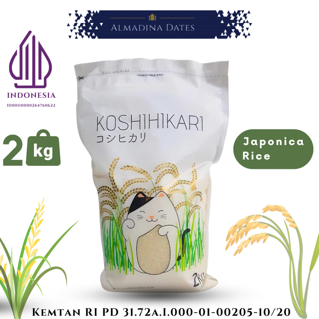 Jual Beras Japonica|Beras Jepang Koshihikari 2Kg | Shopee Indonesia