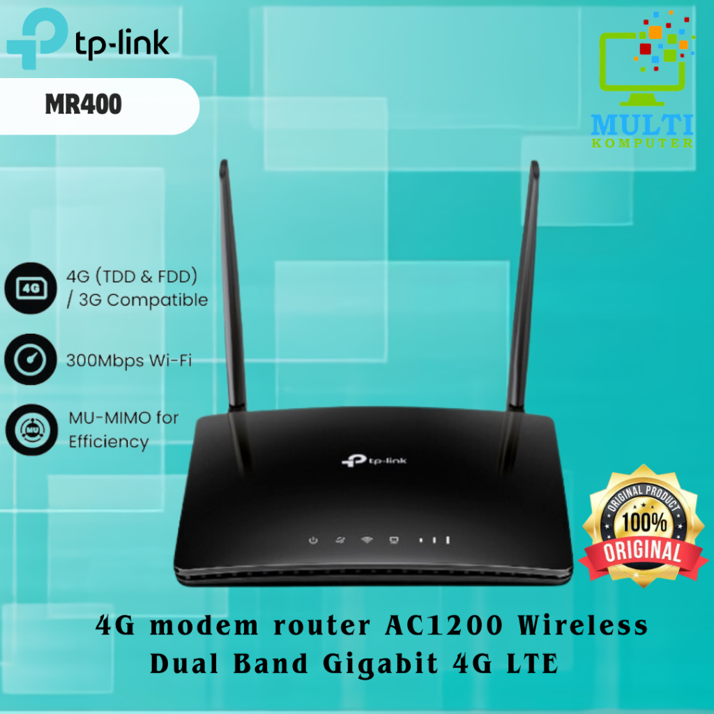 Jual TP-Link Archer MR400 AC1200 4G LTE Modem Wireless Router - MR400 ...