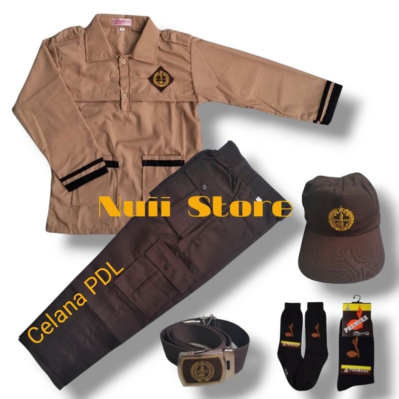 Jual Setelan Seragam Sekolah Sd BAJU SIAGA LENGAN PANJANG DAN CELANA KARGO PDL PANJANG untuk ...