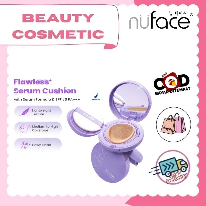 Jual Nuface Flawless+ Serum Cushion with SPF 30PA+++ (Medium to High ...