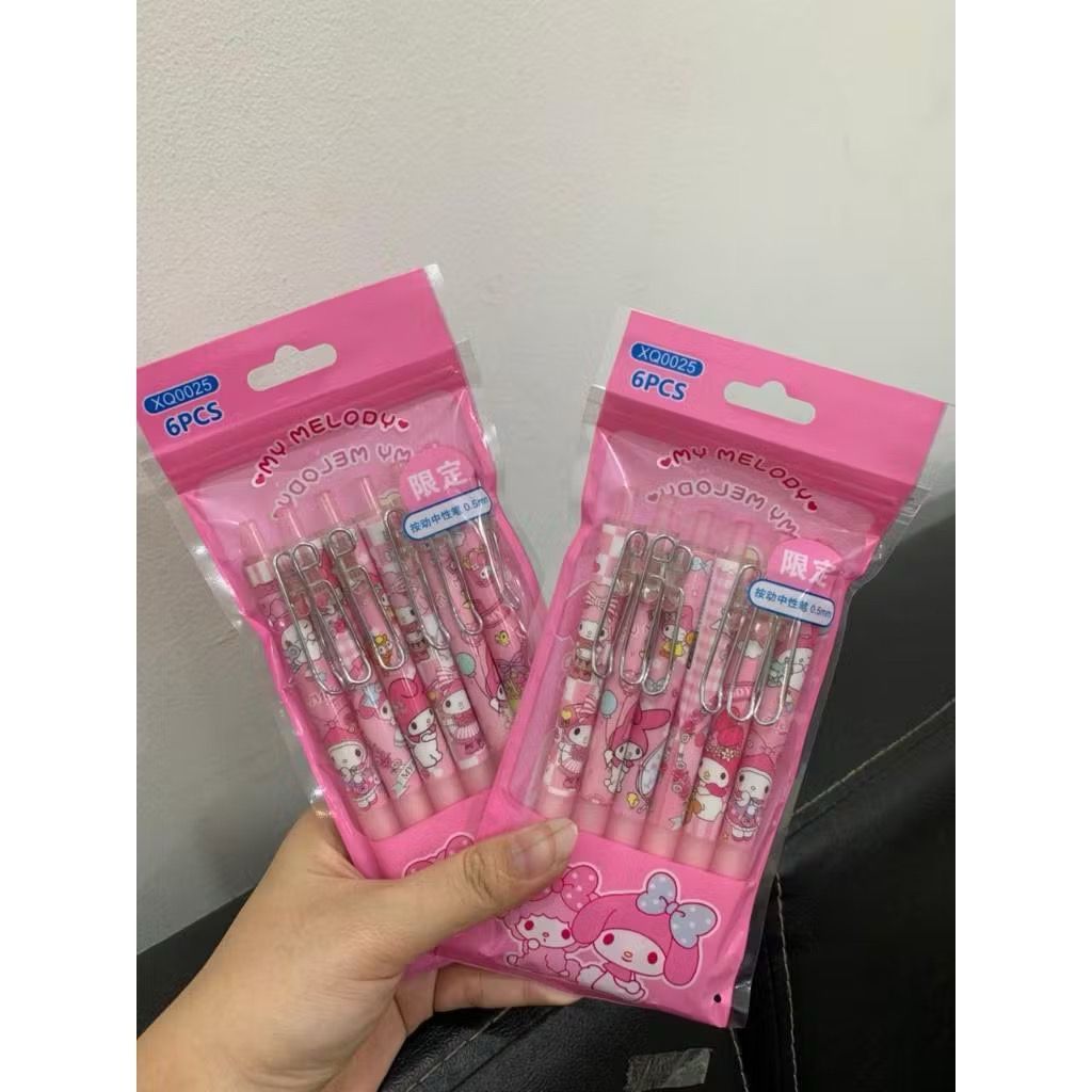 Jual Pulpen Gel Karakter Cute Pena Kantor Sekolah Aesthetic Warna Hitam ...