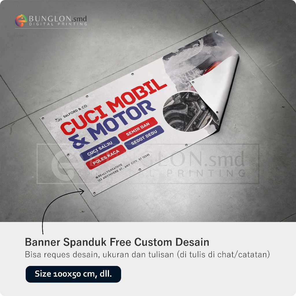 Jual PRINT CETAK SPANDUK BANNER CUCI MOBIL & MOTOR CUSTOM DESAIN ...