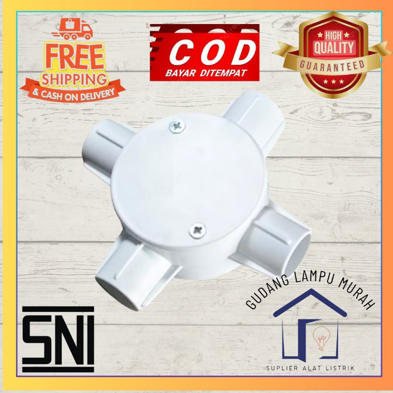 Jual Sambungan Pipa Kres dus Cabang 4 20mm T Dus Cabang 4 Kres dus 20mm ...