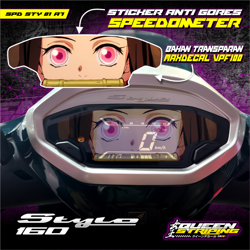 Jual Stiker Transparan Speedometer Stylo Karakter Anime Nezuko - SPD ...