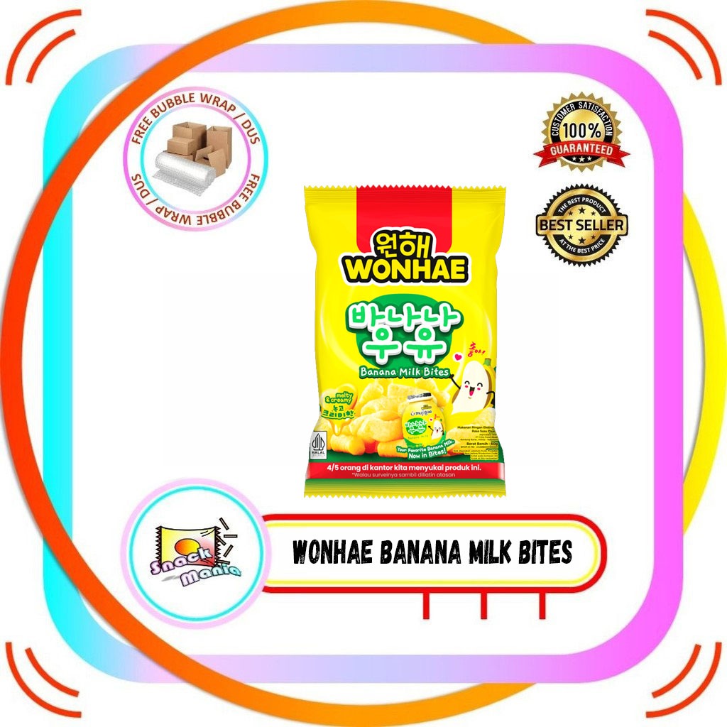 Jual Wonhae Snack Banana Milk Bites ~ 60 gr Snack Susu Pisang | Shopee ...