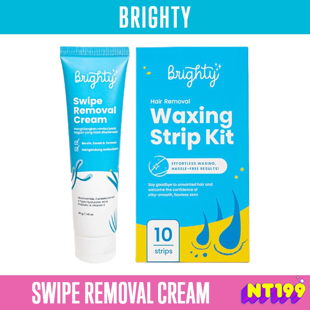 Jual BRIGHTY Swipe Removal Cream 40gr Waxing Menghilangkan Rambut Bulu ...