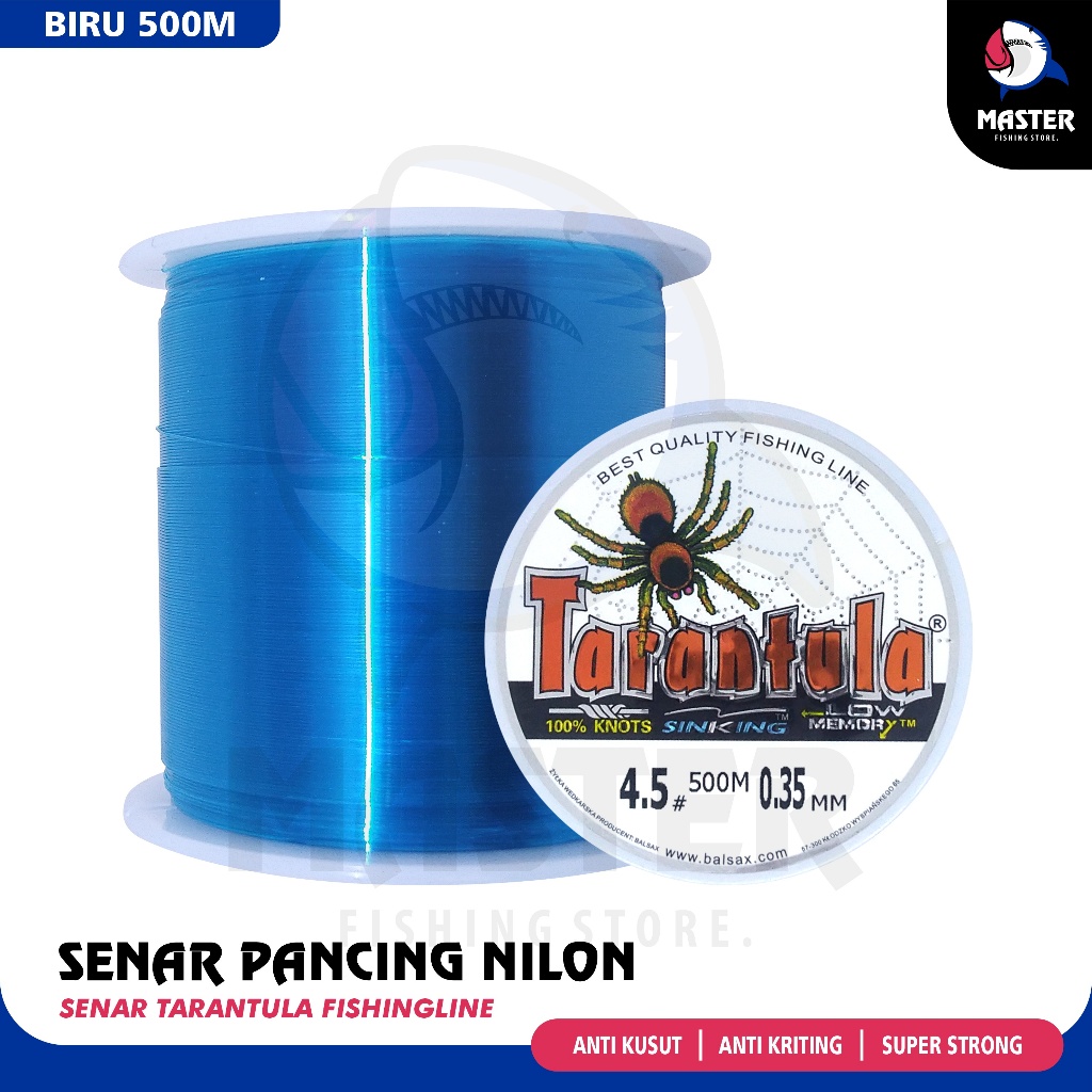 Jual MFS - Tali Pancing 500m Senar Pancing Tarantula Warna Biru Fishing ...