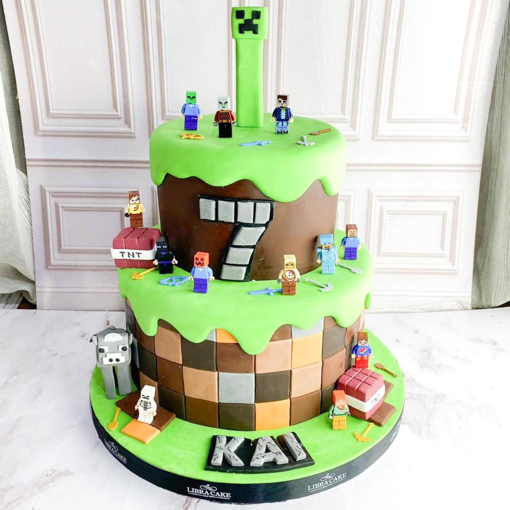 Jual Kue ulang Tahun/birthday cake/kue ultah tema minecraft/kue ...
