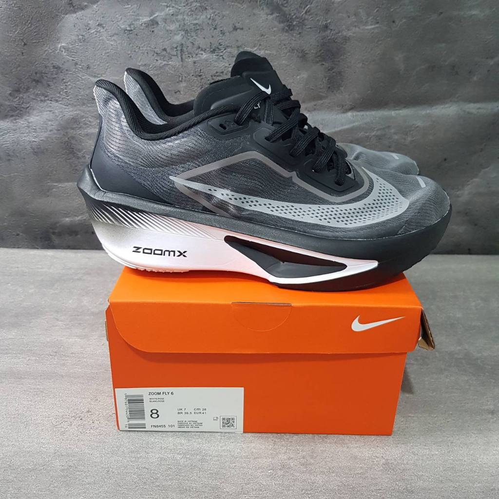 Jual Sepatu Pria Lari / Running Air Zoom Alpha-Fly 6 Black Smokey Grey ...