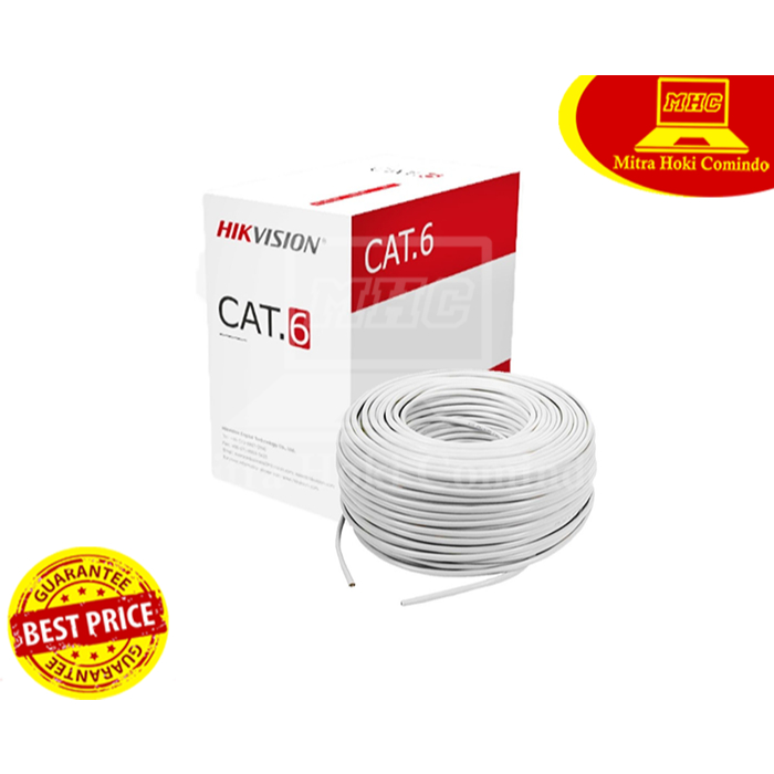 Jual Kabel LAN UTP Hikvision Cat 6 DS-1LN6U-W/CCA - 305m | Shopee Indonesia