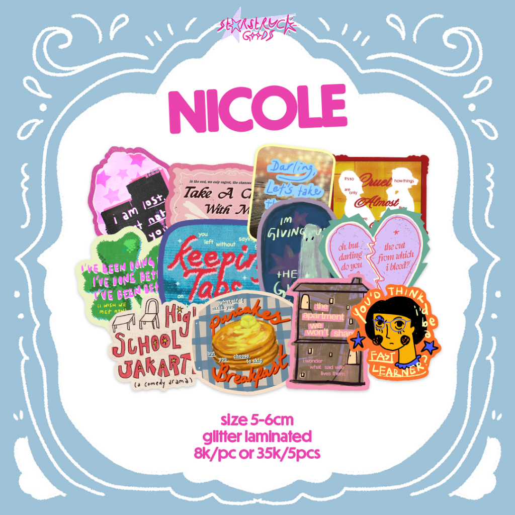 Jual [MIN Buy 3pcs] NIKI - Nicole Stickers | Shopee Indonesia