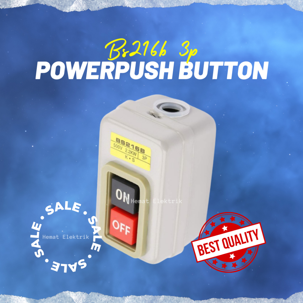 Jual Power Push Button ON/OFF 30A 3 Phase BS-216B | Shopee Indonesia