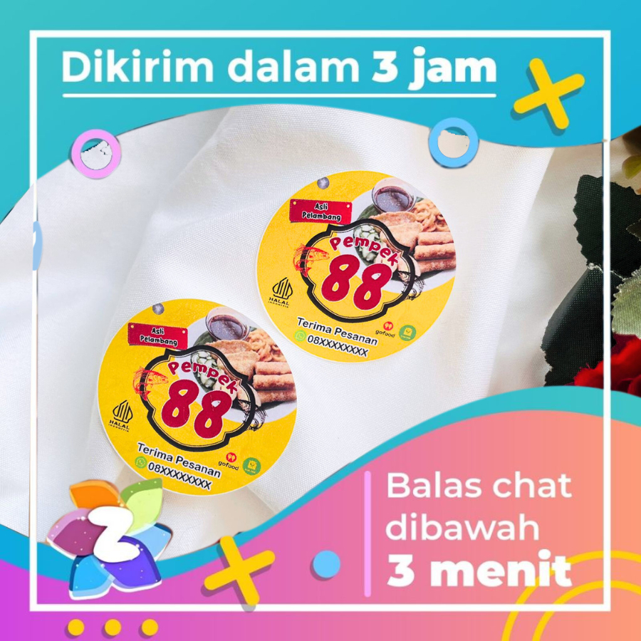 Jual Stiker Murah Bandung Zennida Print Sticker Label Kemasan Makanan ...