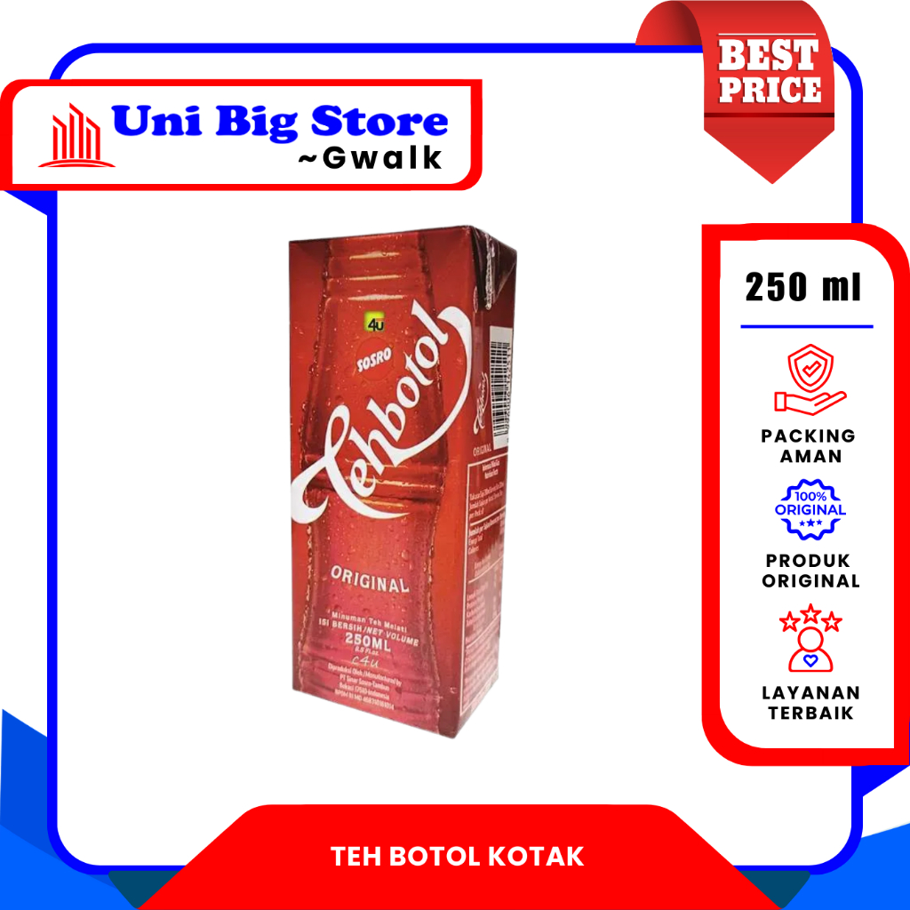 Jual SOSRO TEH BOTOL KOTAK ORIGINAL MELATI JASMINE TEA - 250 ml | Shopee Indonesia