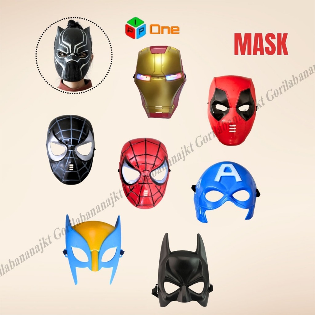 Jual Mainan Topeng Superhero Marvel Anak Iron man Black Panther ...
