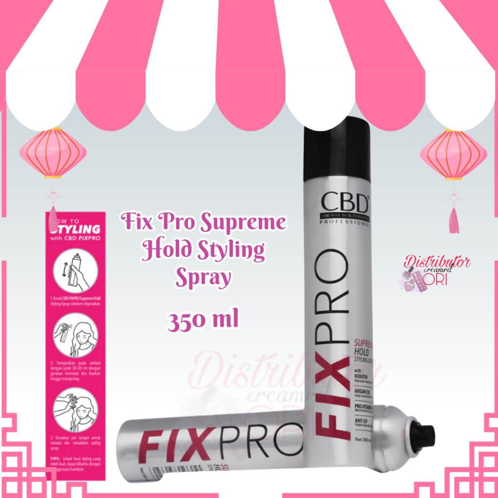 Jual CBD Fix Pro Supreme Hold Styling Spray 380ml | Hair Styling | BPOM ...