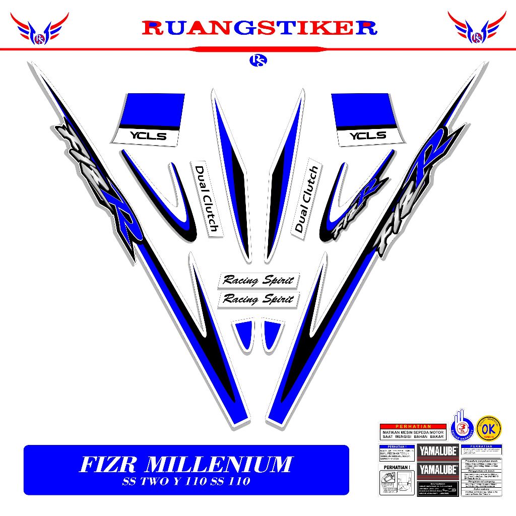 Jual Striping F1zr Motif 20 / Fiz R / Sticker Fizr / Z / Ss Two / Y110 ...