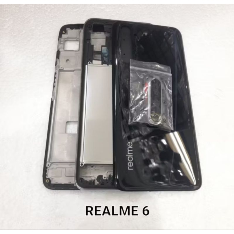 Jual backcover kesing housing casing full set realme 6 frame + Bezel ...