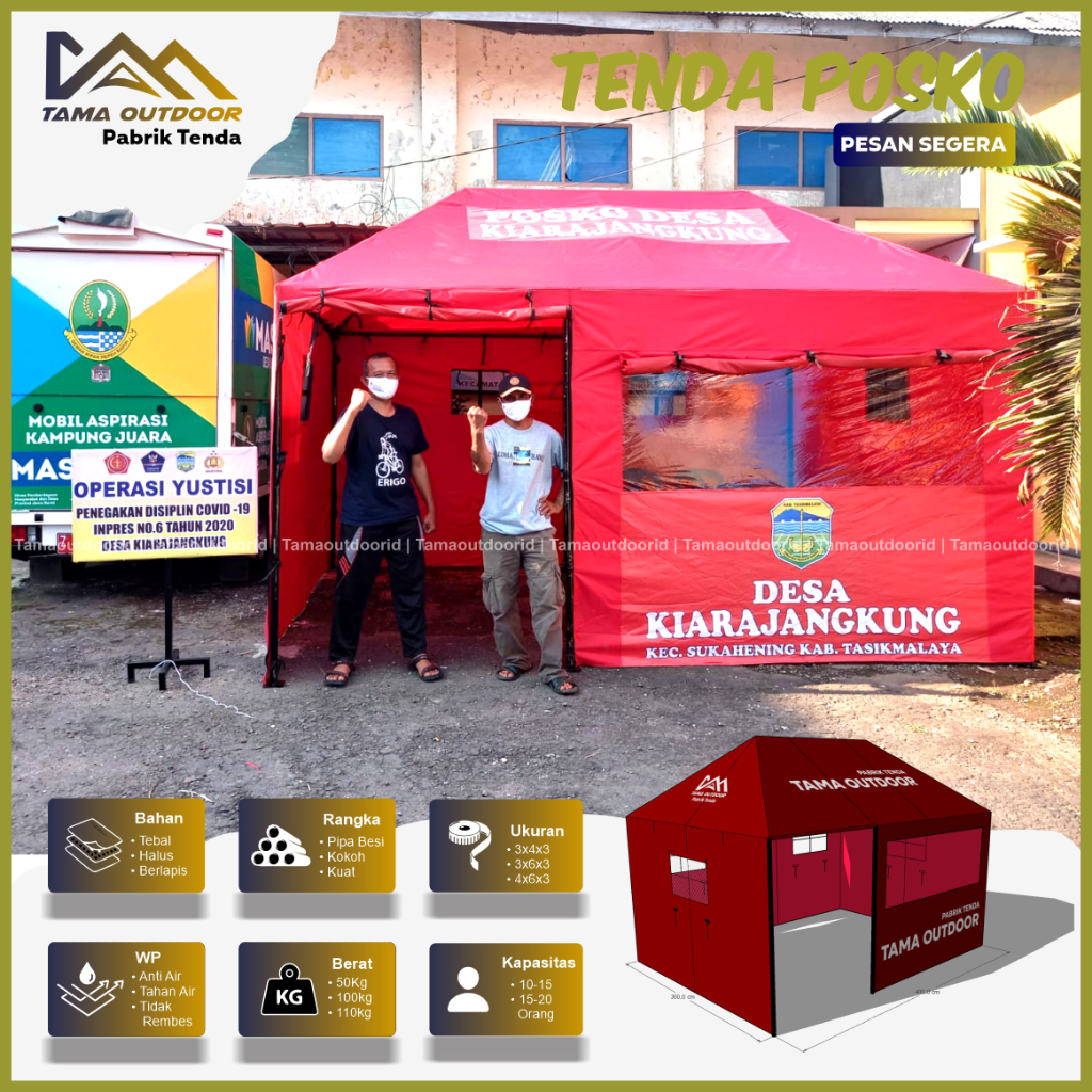Jual Tenda Kesehatan Posko Siaga Buperta 3x4 - Posko Keamanan Sangga ...