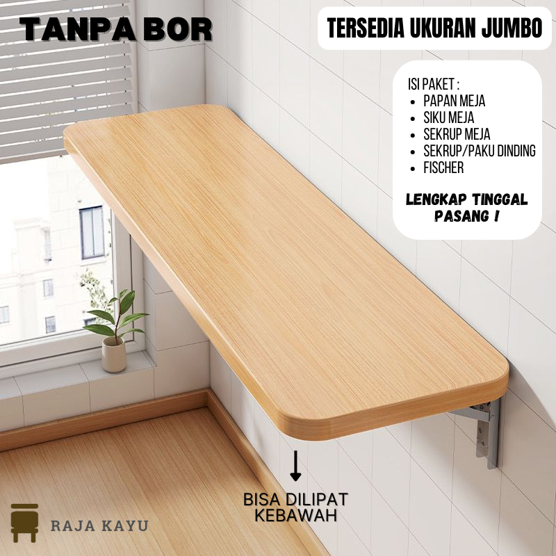 Jual RajaKayu.id Meja Belajar Tempel Dinding Aesthetic Floating Desk ...