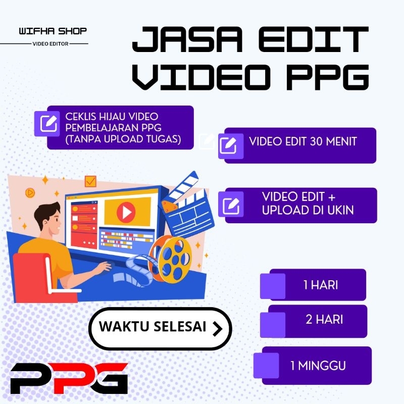 Jual Jasa Edit video PPG 30 menit dll | Shopee Indonesia
