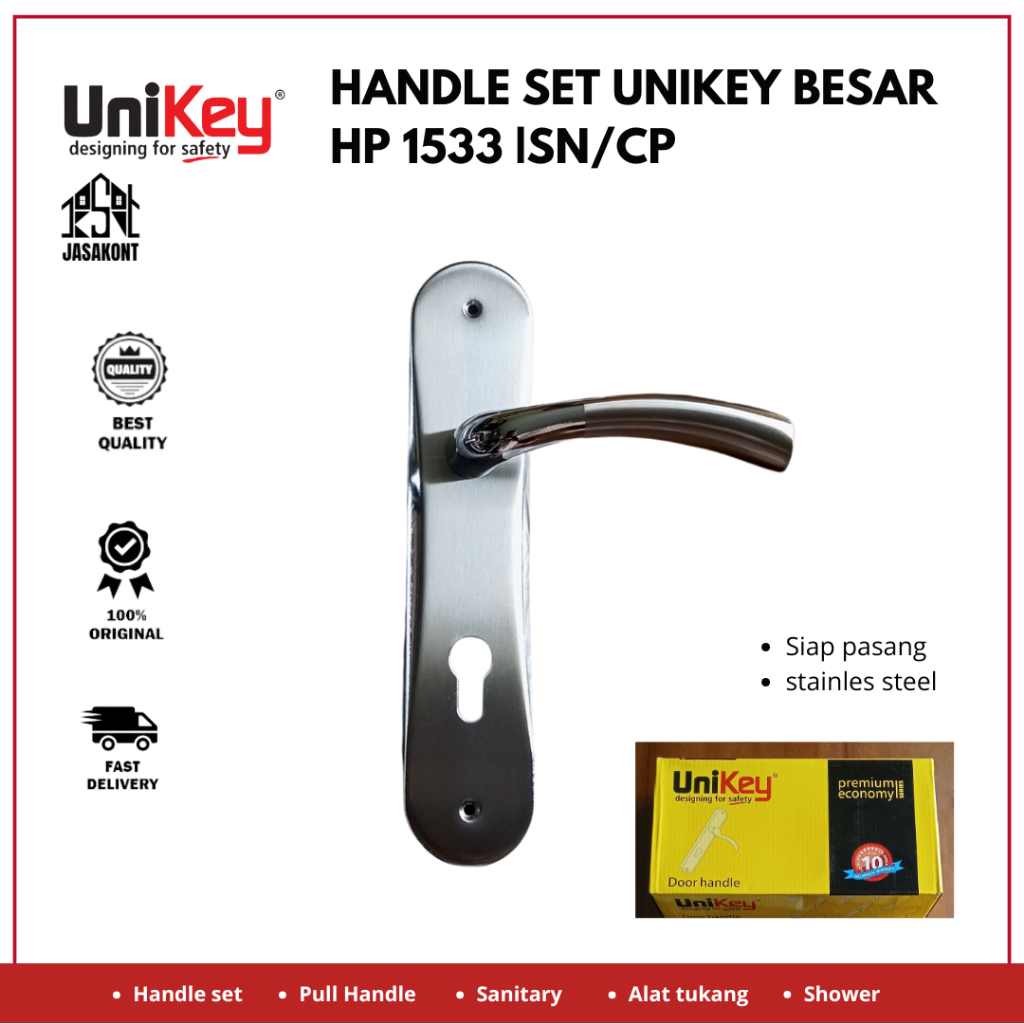 Jual Jasakont Handle Set UNIKEY Handle Besar 25cm type HP 1533 SN/CP ...