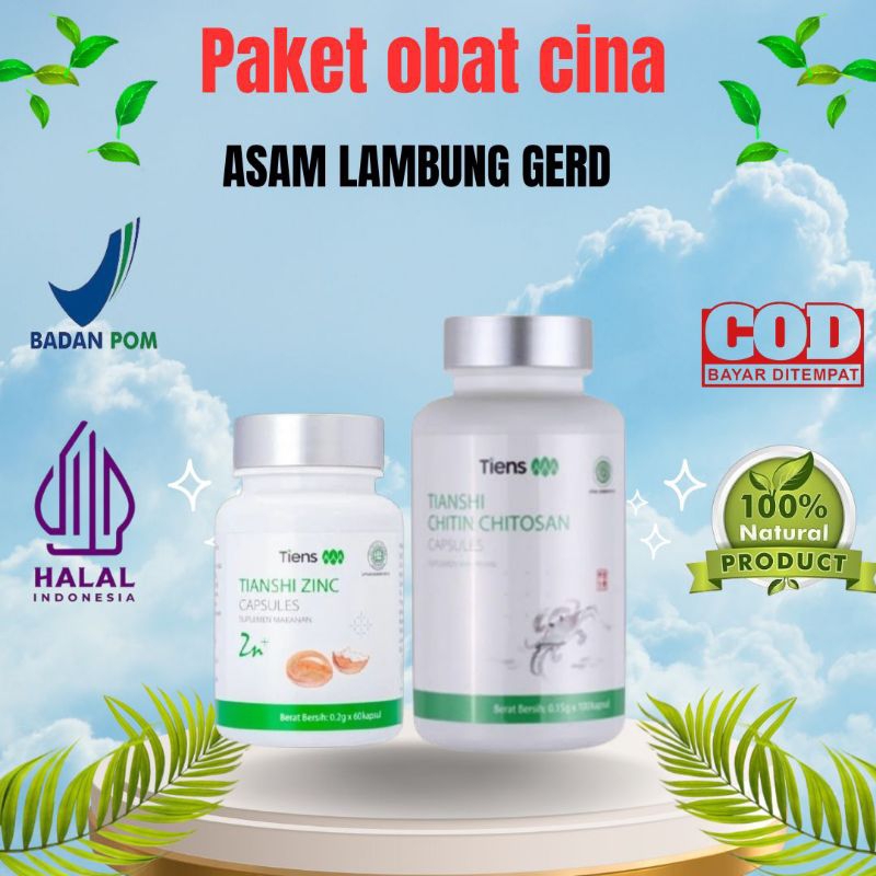 Jual Tianshi Zinc Tiaran Asam Lambung Gerd-chitin chitosan-obat-herbal ...