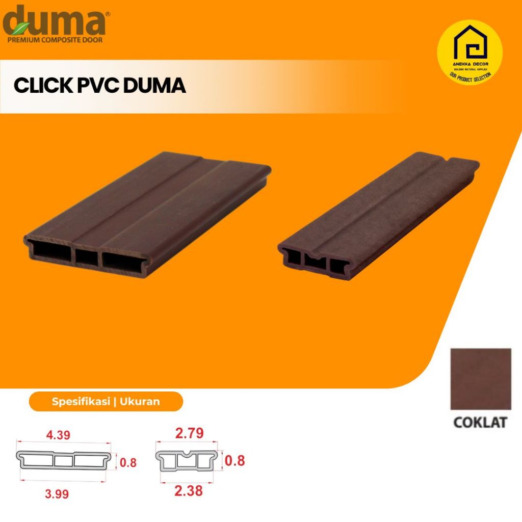 Jual DUMA Click PVC | 30 - 40 mm Hollow Untuk Pemasangan Profil ...