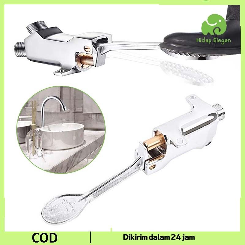 Jual 1 Set Kran Injak Wastafel Alat Pedal Kaki Kran Injak Kaki ...