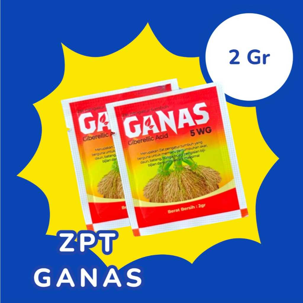 Jual ZPT GANAS 5 WG - 2 Gram (Perangsang pertumbuhan tanaman) | Shopee ...