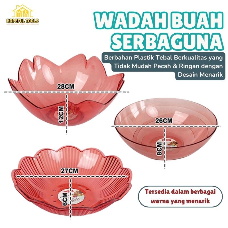 Jual Piring Buah Wadah Serbaguna PP Plastik Premium/Mangkuk Buah Plastik Bening Tebal - 501/502 ...