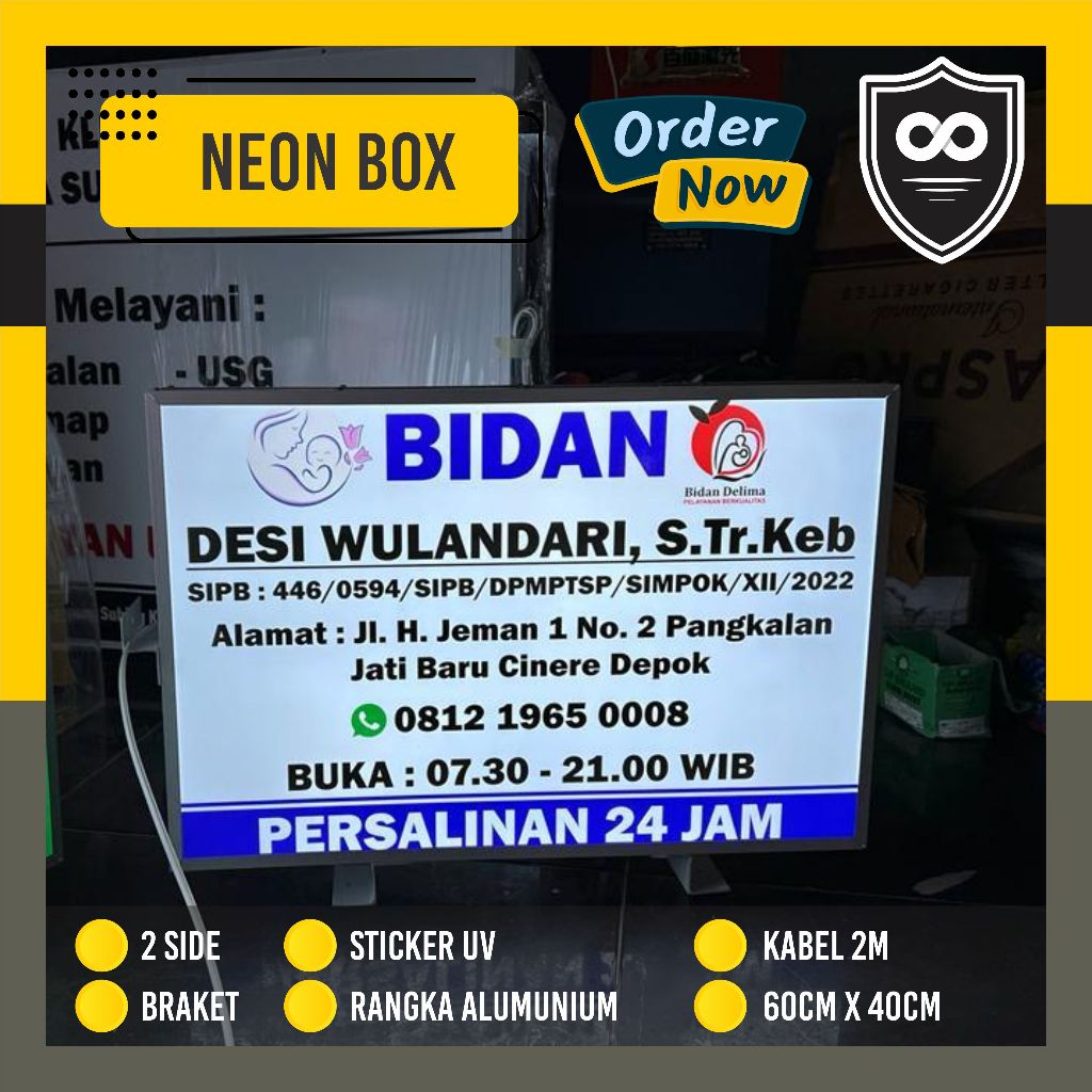 Jual Neon Box Ukuran 60x40 Sudah Termasuk Packing Kayu | Shopee Indonesia