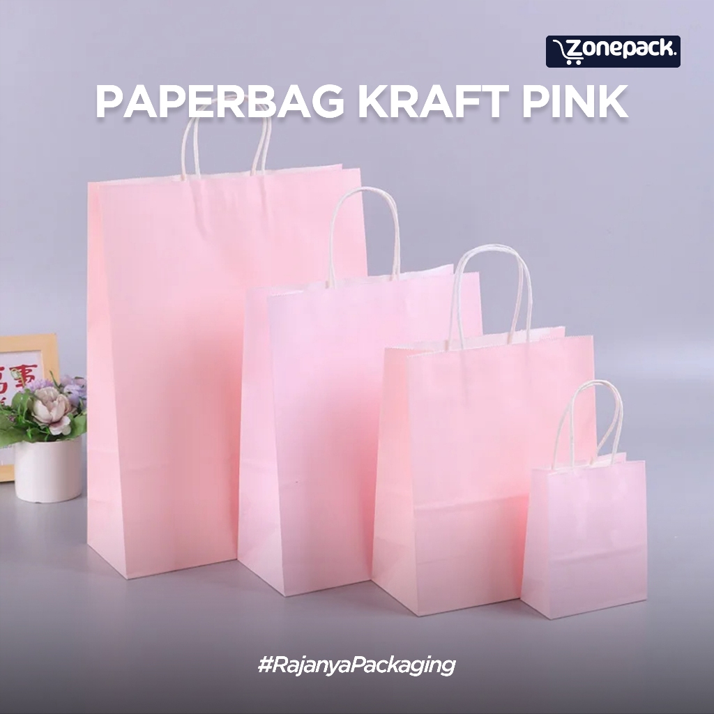 Jual Paperbag Kraft Warna Pink | Paperbag Shopping Bag | Tas Kertas ...